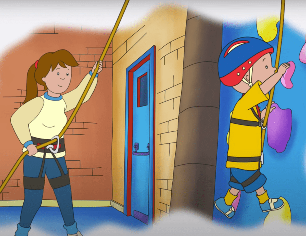 Climbing with Caillou